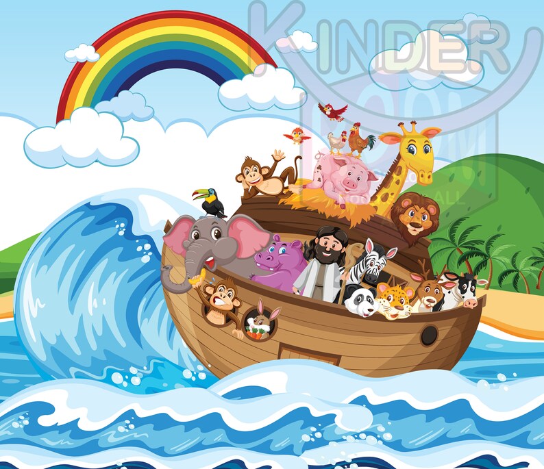 Noah's Ark Clipart Bible Story Digital Download PNG - Etsy UK