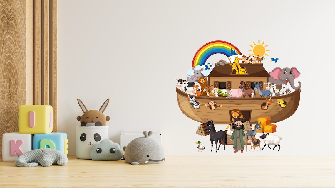 Noahs Ark Sticker Wall Decal by Kinderroom - Etsy