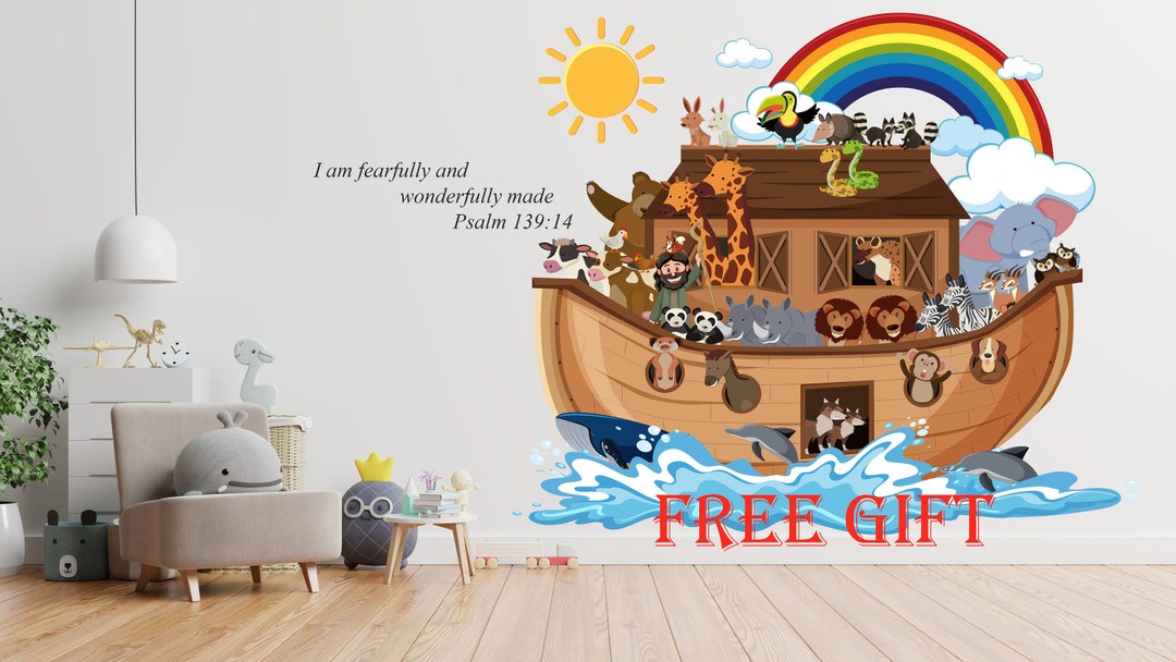 Noahs Ark Sticker Wall Decal Nursery by Kinderroom - Etsy