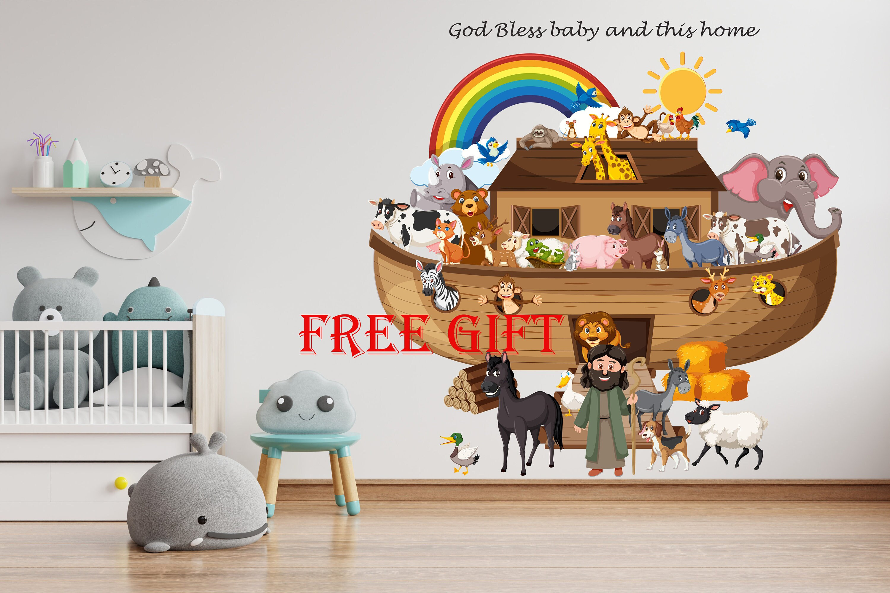 Noahs Ark Sticker Wall Decal by Kinderroom - Etsy