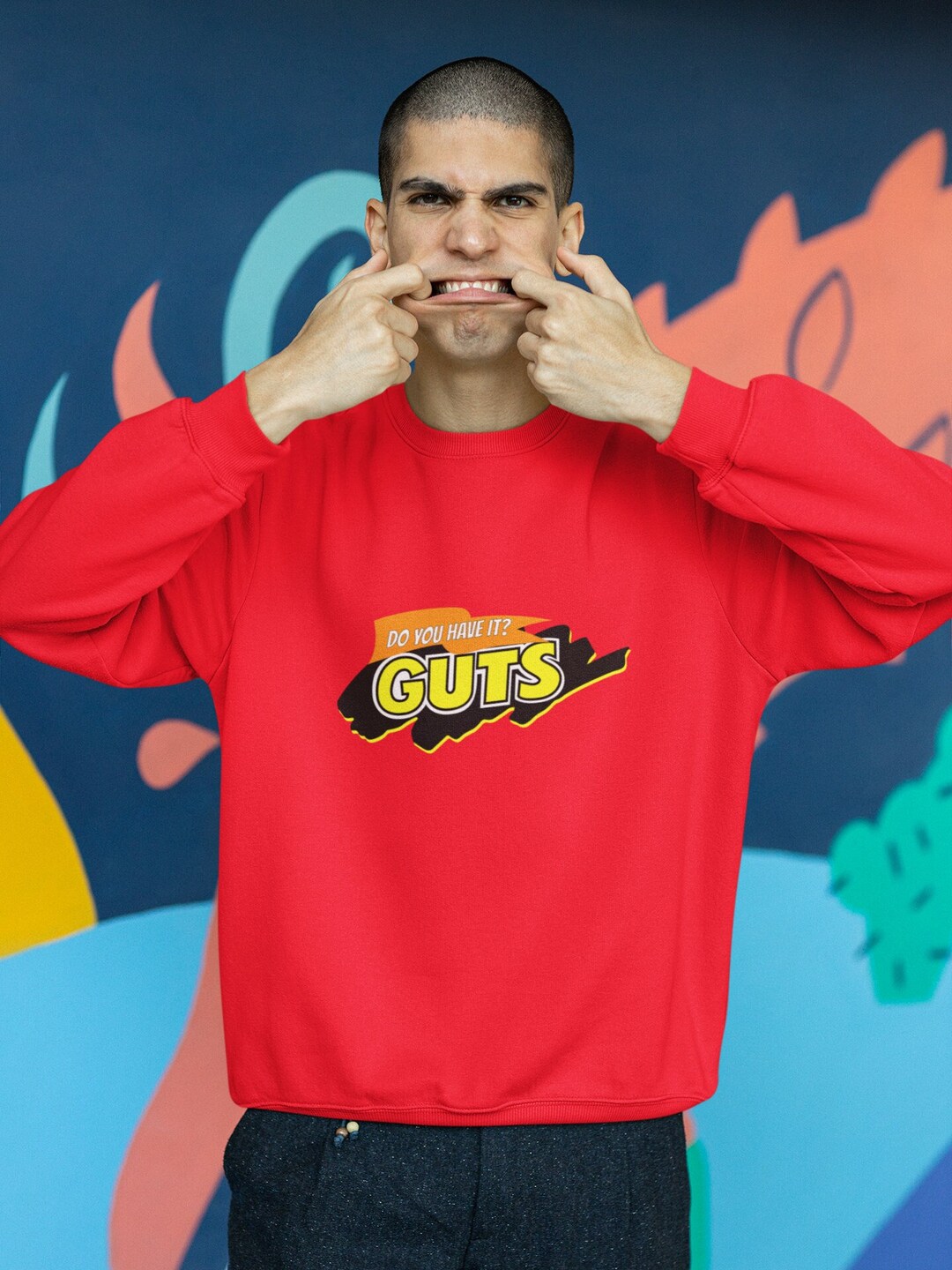 GUTS Sweater GUTS Vintage 90S Throwback Tv Sweater GUTS Unisex ...