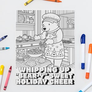 Christmas Teddy Bear Coloring Pages, 15 Printable Holiday Designs ...