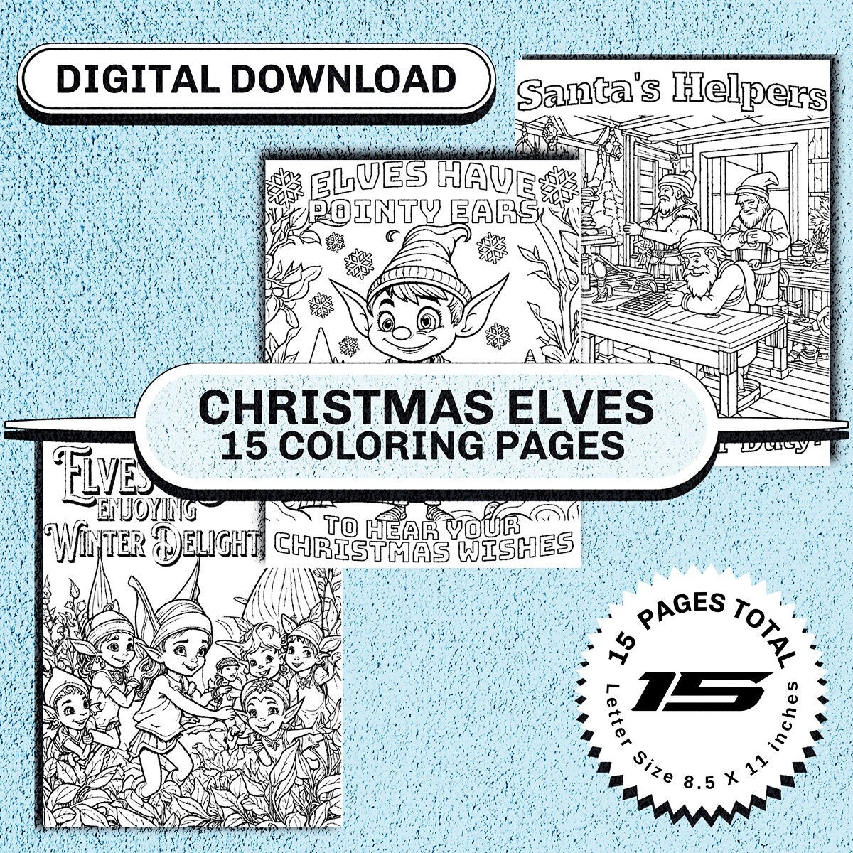 Elf Christmas Elves Coloring Pages Christmas Elf Printable Coloring ...