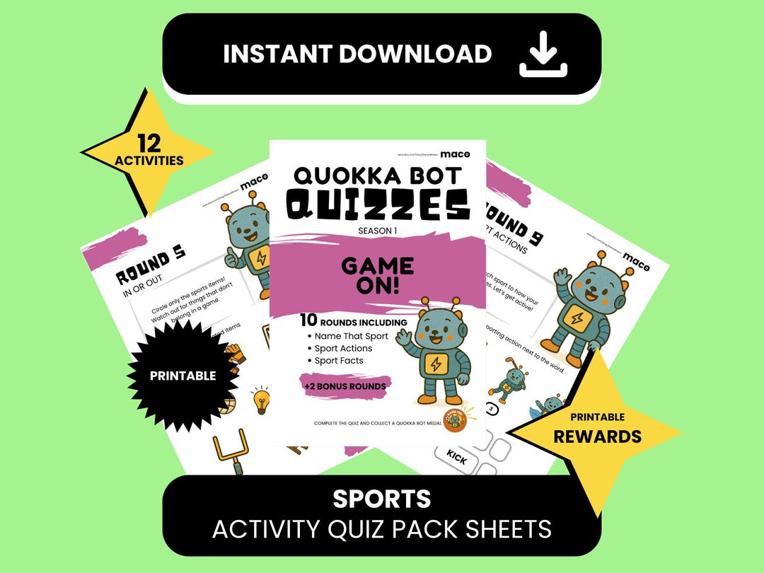 Sports Quiz | Kids Quiz | Printable Sports Activity Pack | Quokka Bot ...
