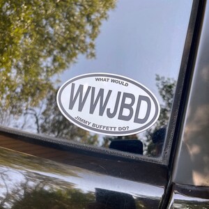 What Would Jimmy Buffett Do WWJBD European Style Oval Car Badge - Etsy