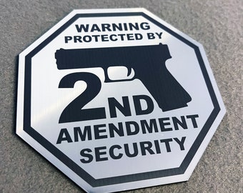 House Protected by the Second Amendment Sign Metal Nra WARNING Security ...