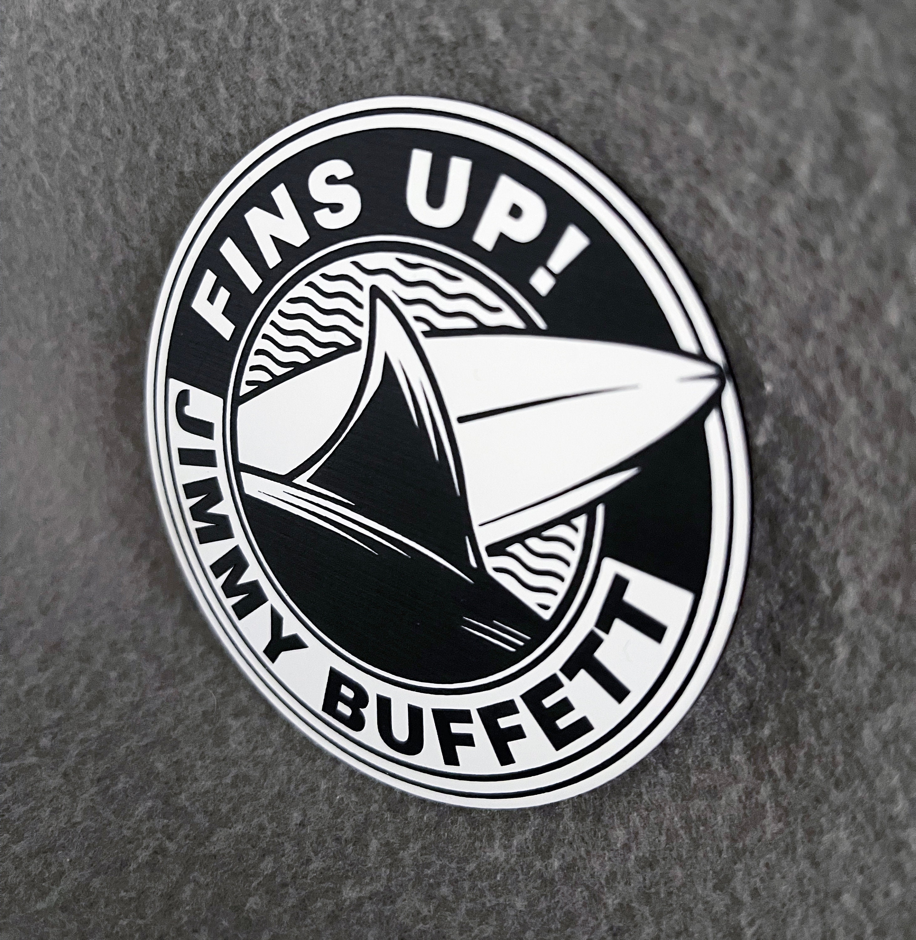 Fins Up Round Car Badge - Etsy