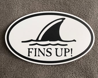 Shark Fin in Water Premium Waterproof Vinyl Decal Stickers for - Etsy