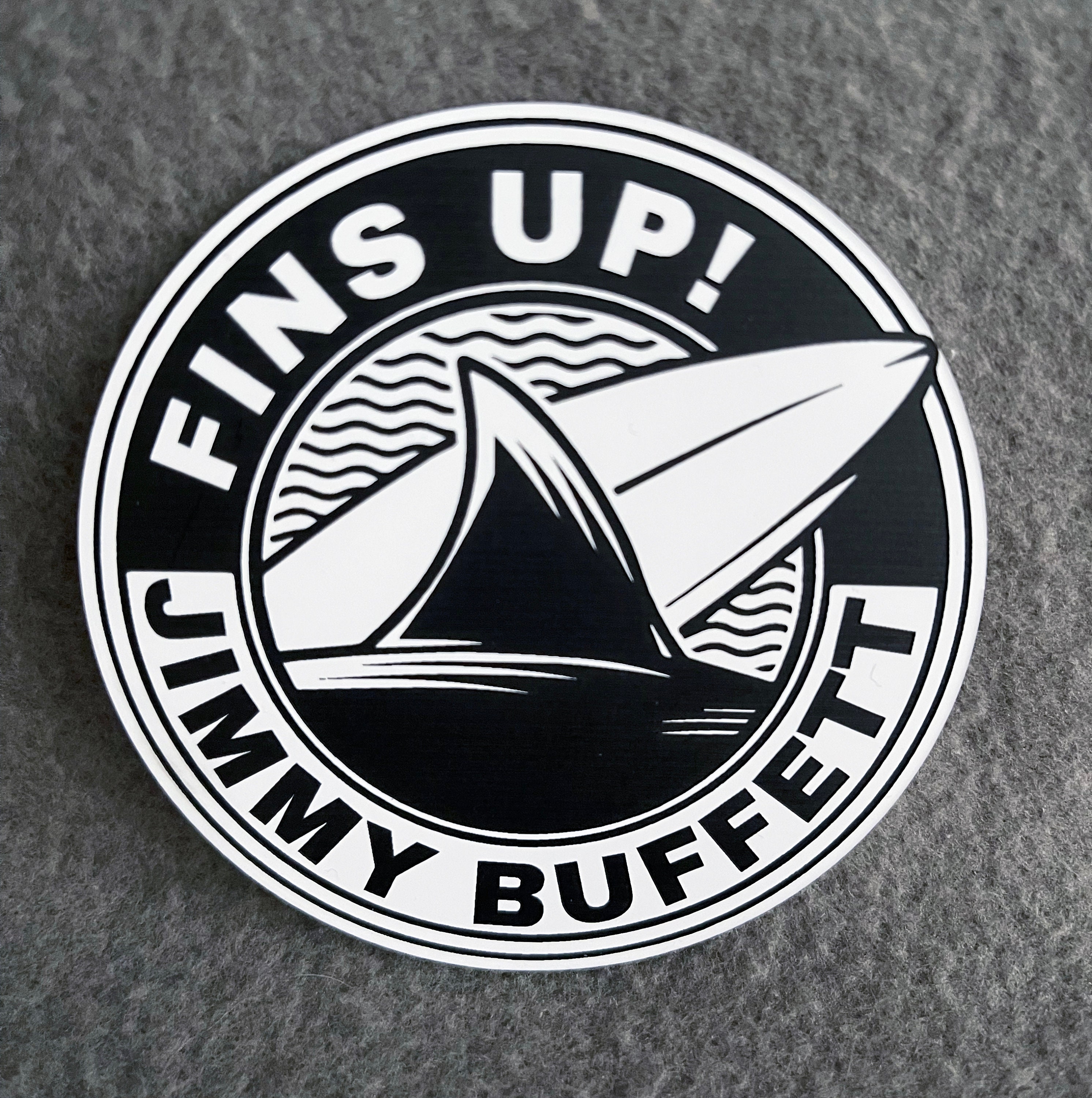 Fins Up Round Car Badge - Etsy