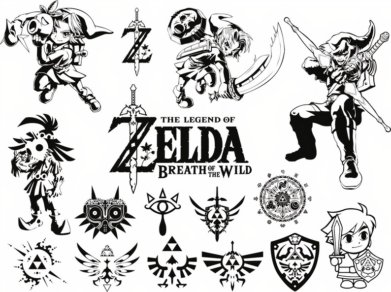 The Legend of Zelda SVG Bundle / Zelda Vector Cut Files / - Etsy