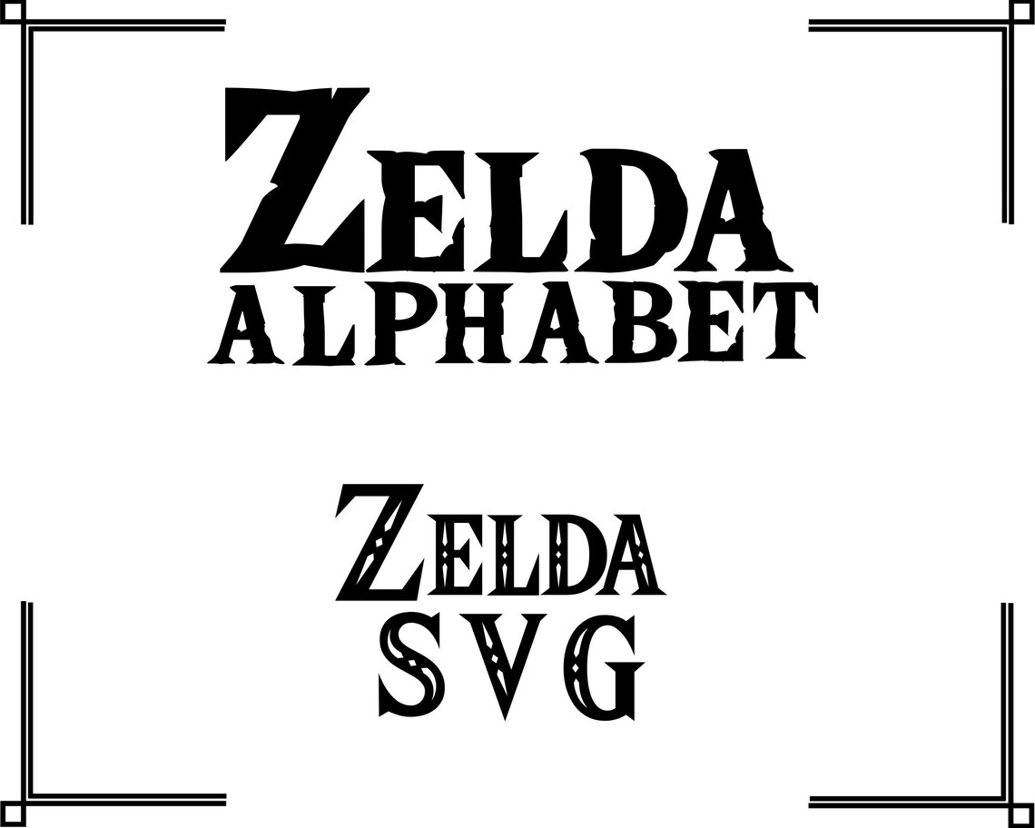 Zelda Font SVG 26 X 2 Letters 2 Styles / Zelda Alphabet - Etsy Australia