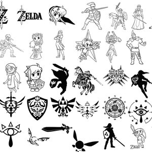 The Legend of Zelda SVG Bundle / Zelda Vector Cut Files / Video Game ...