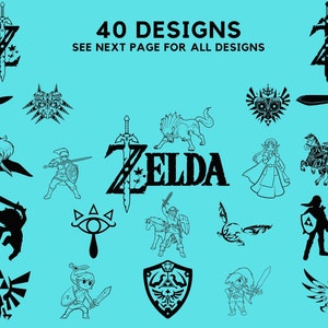 The Legend of Zelda SVG Bundle / Zelda Vector Cut Files / Video Game ...