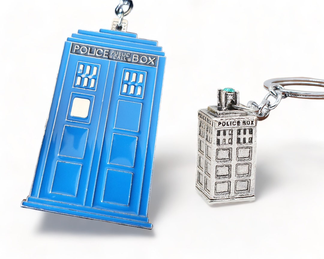 Doctor Who Tardis Keyring / Silver TT Capsule Time Ship / Dr Who Blue ...