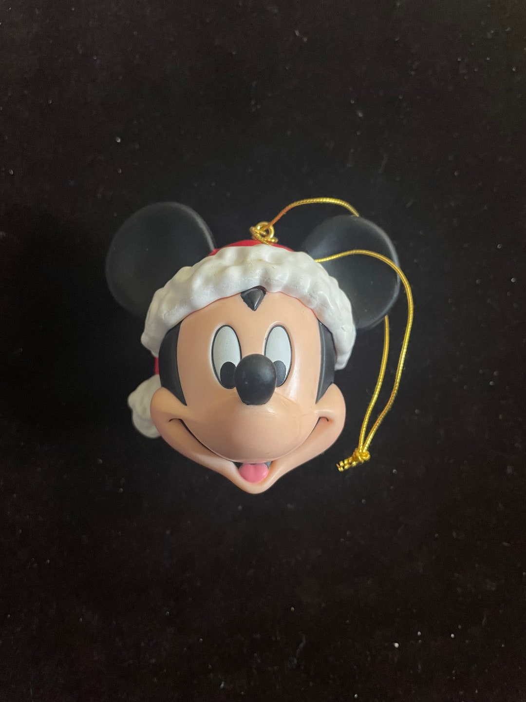 Santa Mickey Head With Santa Hat Walt Disney Santa's Workshop Ornament ...