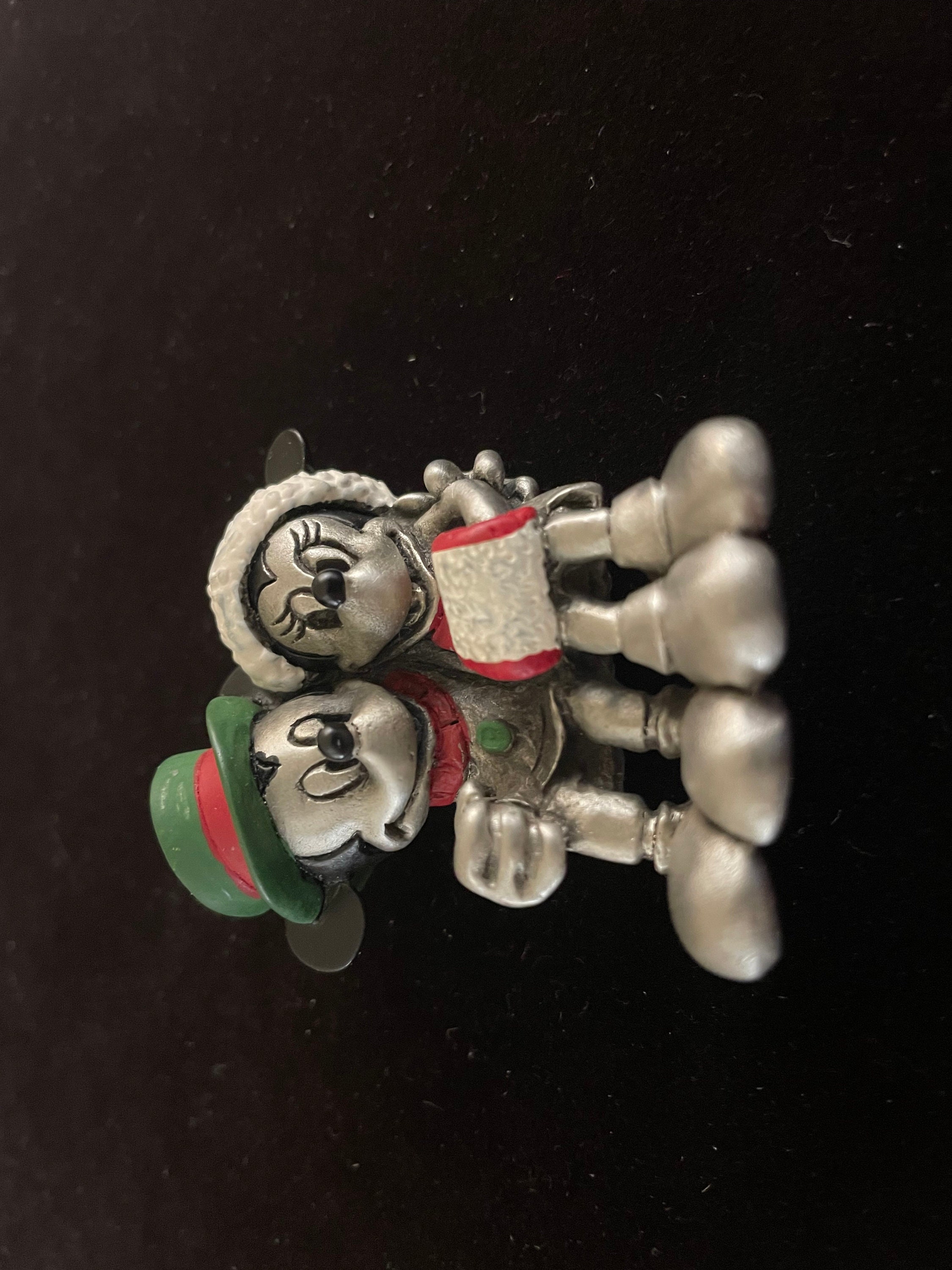 Walt Disney Mickey Mouse and Minnie Mouse on Sleigh by Hudson Pewter - Etsy