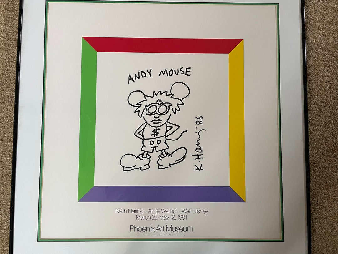 Andy Mouse Poster for March 23-may 12 1991 Keith Haring Andy Warhol ...