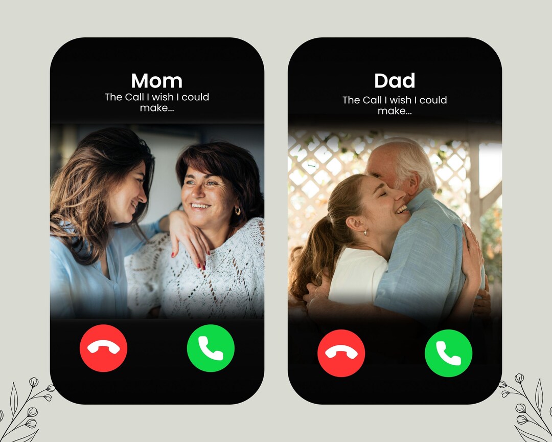 Memorial Keychain Design Digital Template, Phone Call From Heaven ...