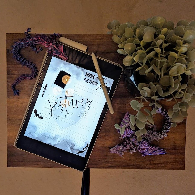 Fantasy Book Review Template | Printable Digital Journal Page ...