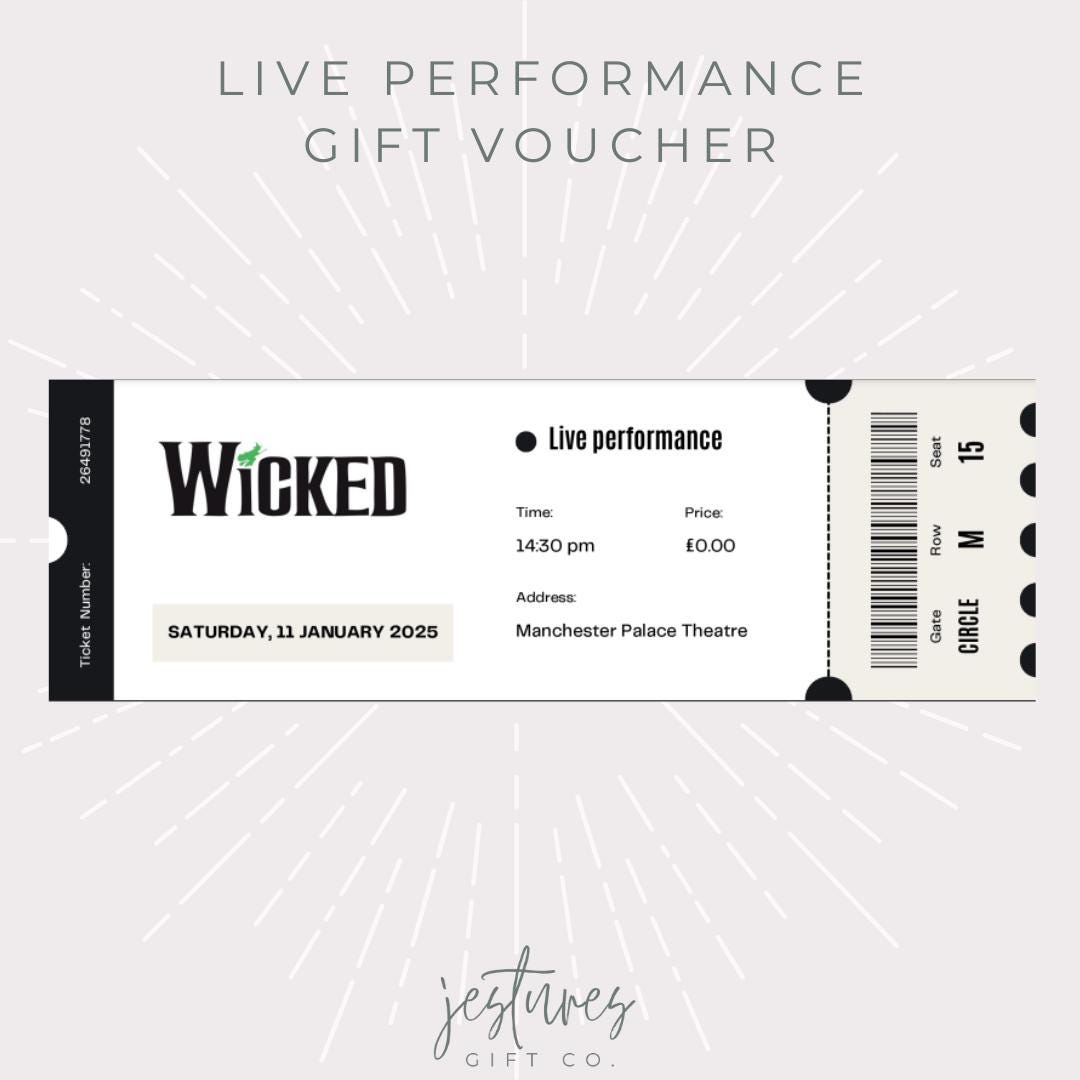 Customisable Live Event Gift Voucher | Digital Download Ticket Template ...