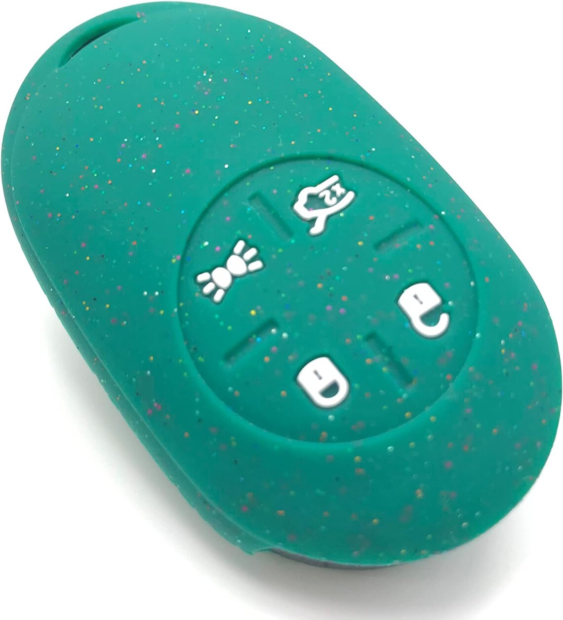 Glitter Star Silicone Key Cover: Fiat 500e Electric (dark Mint) - Etsy
