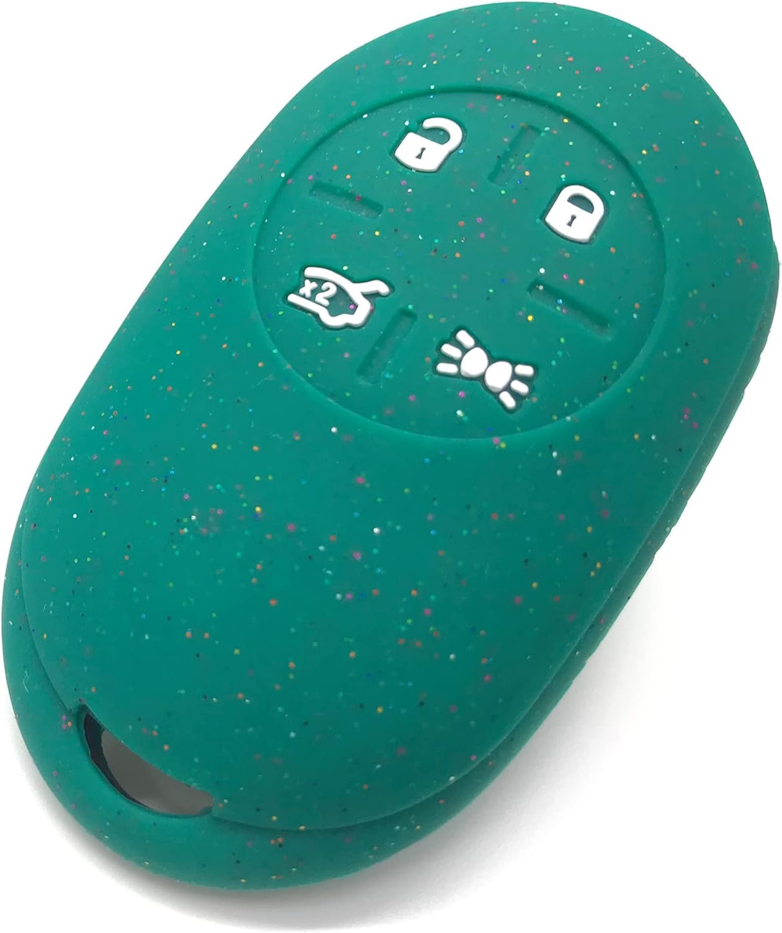 Glitter Star Silicone Key Cover: Fiat 500e Electric (dark Mint) - Etsy