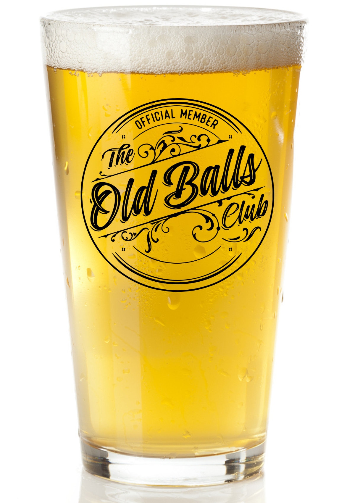 Old Balls Beer Glass Funny Retirement or Birthday Gifts for Men Unique ...