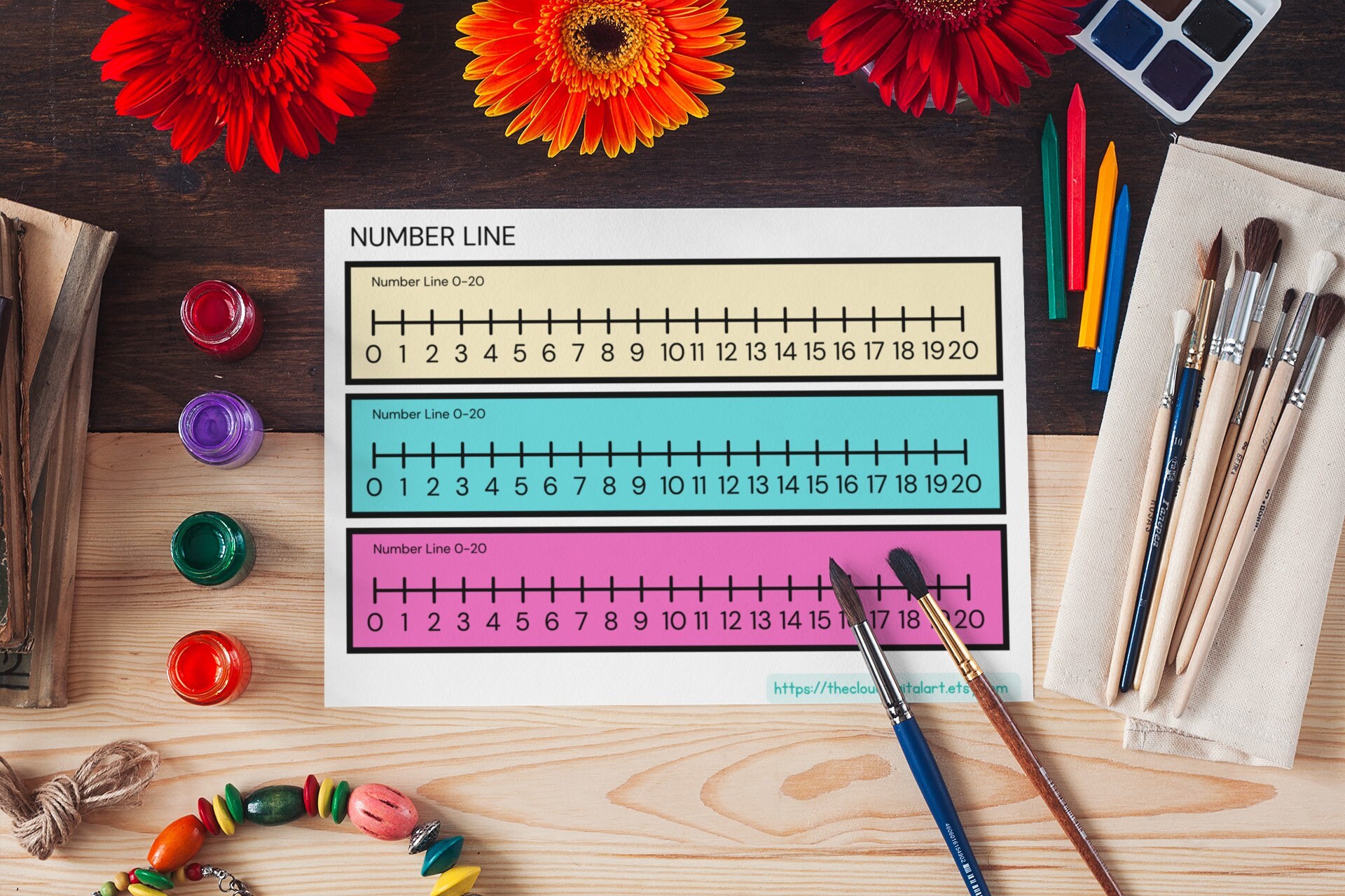 Number Line 1-20 - Etsy