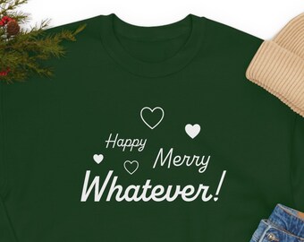 Merry Whatever Sweatshirt - Etsy