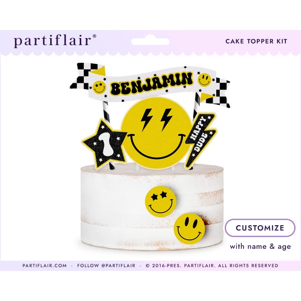 One Happy Dude Cake Topper - Etsy