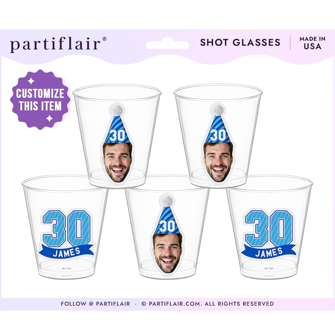 Set of Plastic SHOT GLASSES, Custom Shot Glasses Bulk, 21st Birthday ...