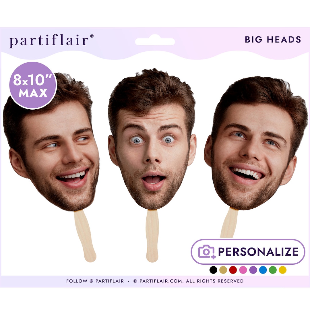 Personalized Face on Stick: Photo Booth Props, Party Favors - Etsy