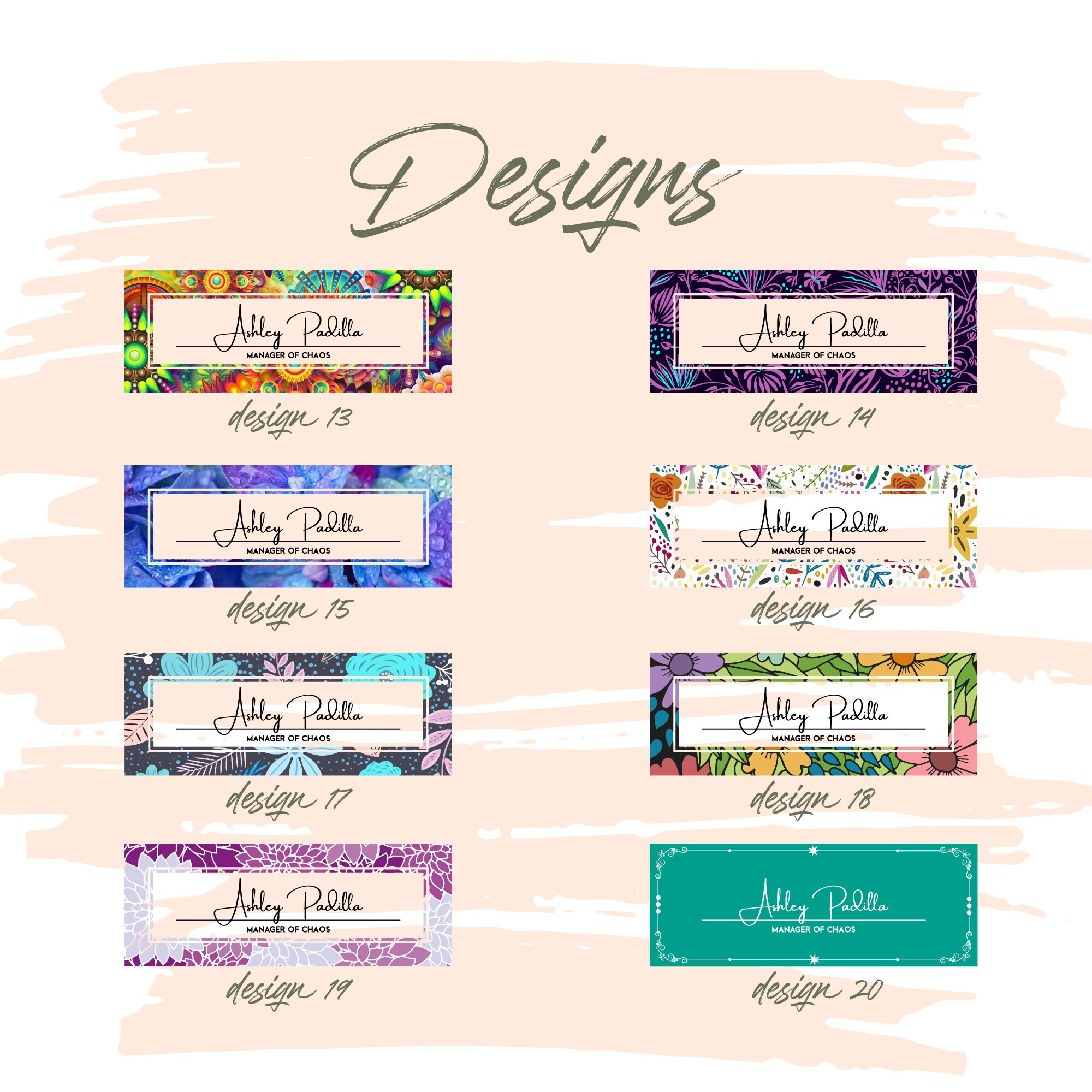 Personalized Flower Name Plate for Desk Desk Plaque Custom - Etsy