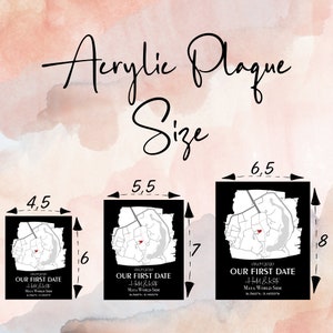 Personalized Acrylic Map Our First Date, Valentines Gift, Custom ...