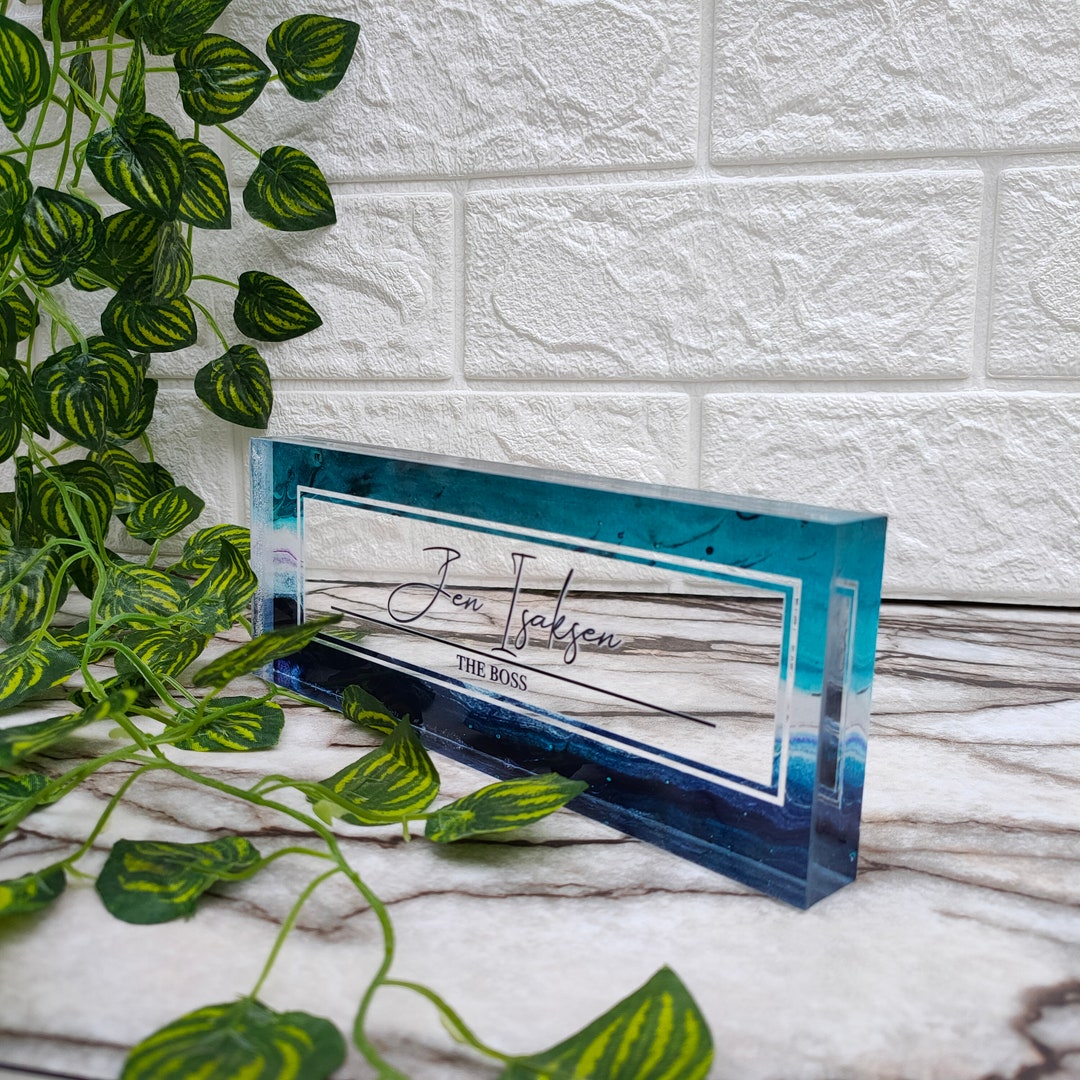 Custom Desk Name Plate Personalized Office Sign Teacher Gift ...