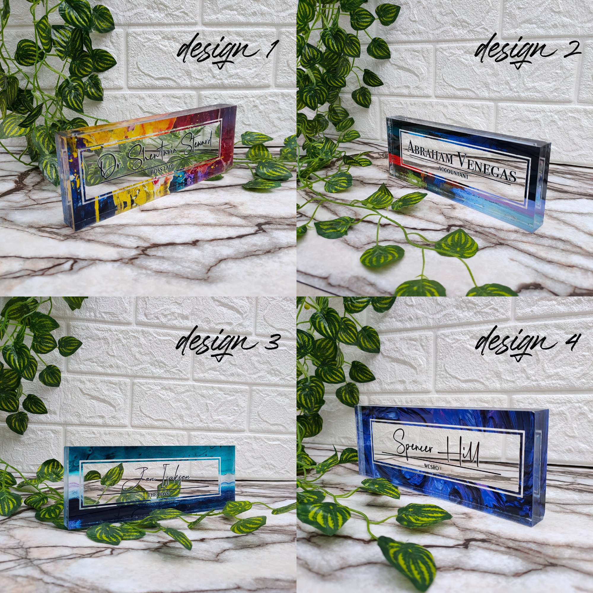Personalized Name Plate for Desk Personalized Name Sign Name - Etsy