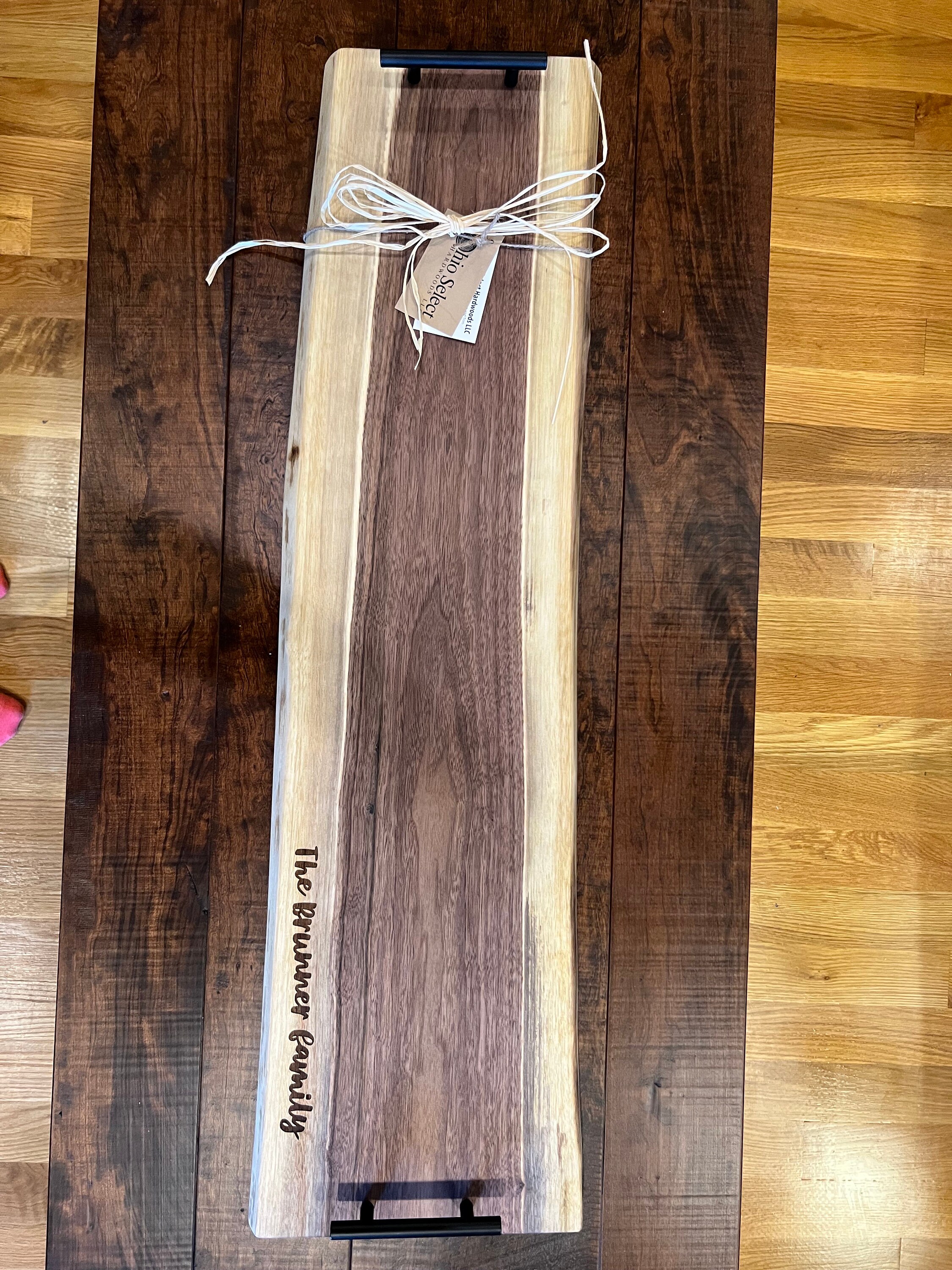 Live Edge Walnut Centerpiece, Live Edge Walnut Charcuterie Board With ...