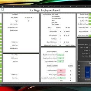 Employee Database for up to 100 Persons - Etsy