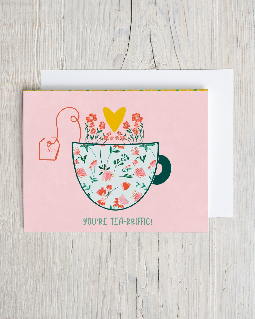 You're Tea-rriffic Thank You Card Anniversary Card Teacup Card Handmade ... You're Tea-rriffic Thank You Card Anniversary Card Teacup Card Handmade ...