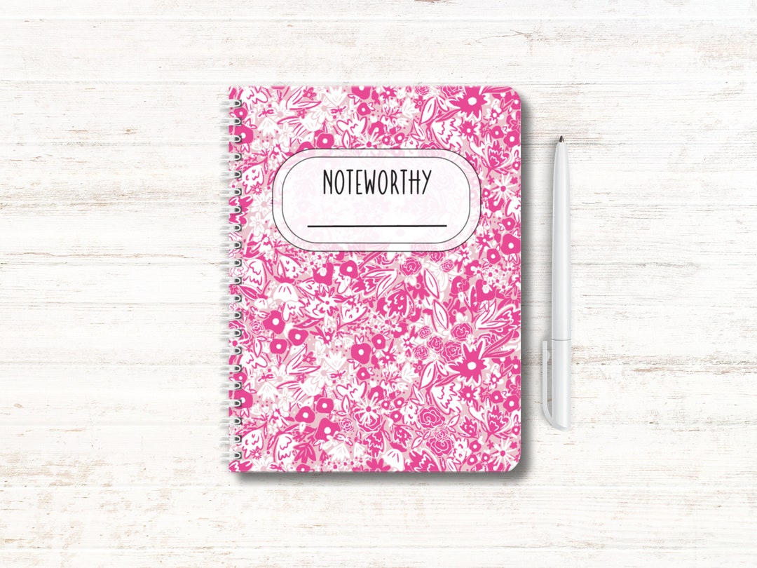 Pink & White Floral Notebook | Graduation Gift | Teacher Appreciation ...