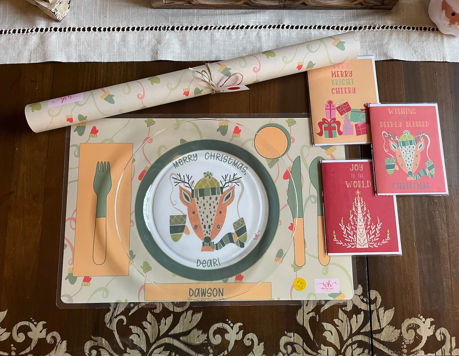 Personalized Craft Mat Laminated Placemat for Kids Personalized Kids ...