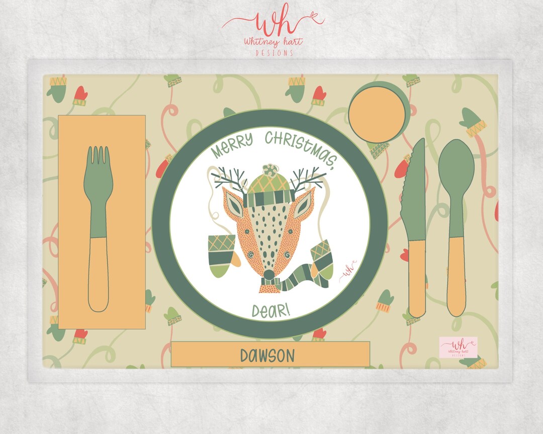 Personalized Craft Mat Laminated Placemat for Kids Personalized Kids ...