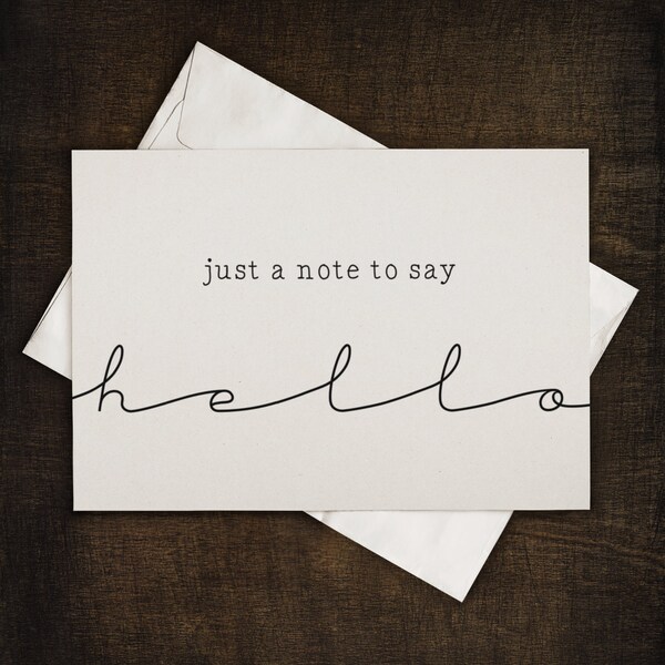 Hello Greeting Card - Etsy