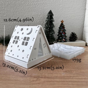 Tent Mold Village House Candle Veseel Mold, Chirstmas House Mold Night ...