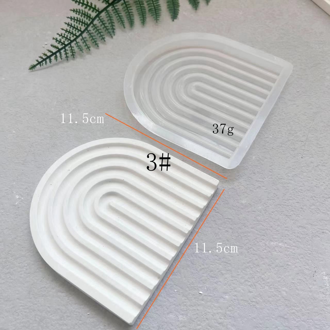 Striped Rectangle Tray Wave Tray Arc Tray Mold Trinket Dish - Etsy