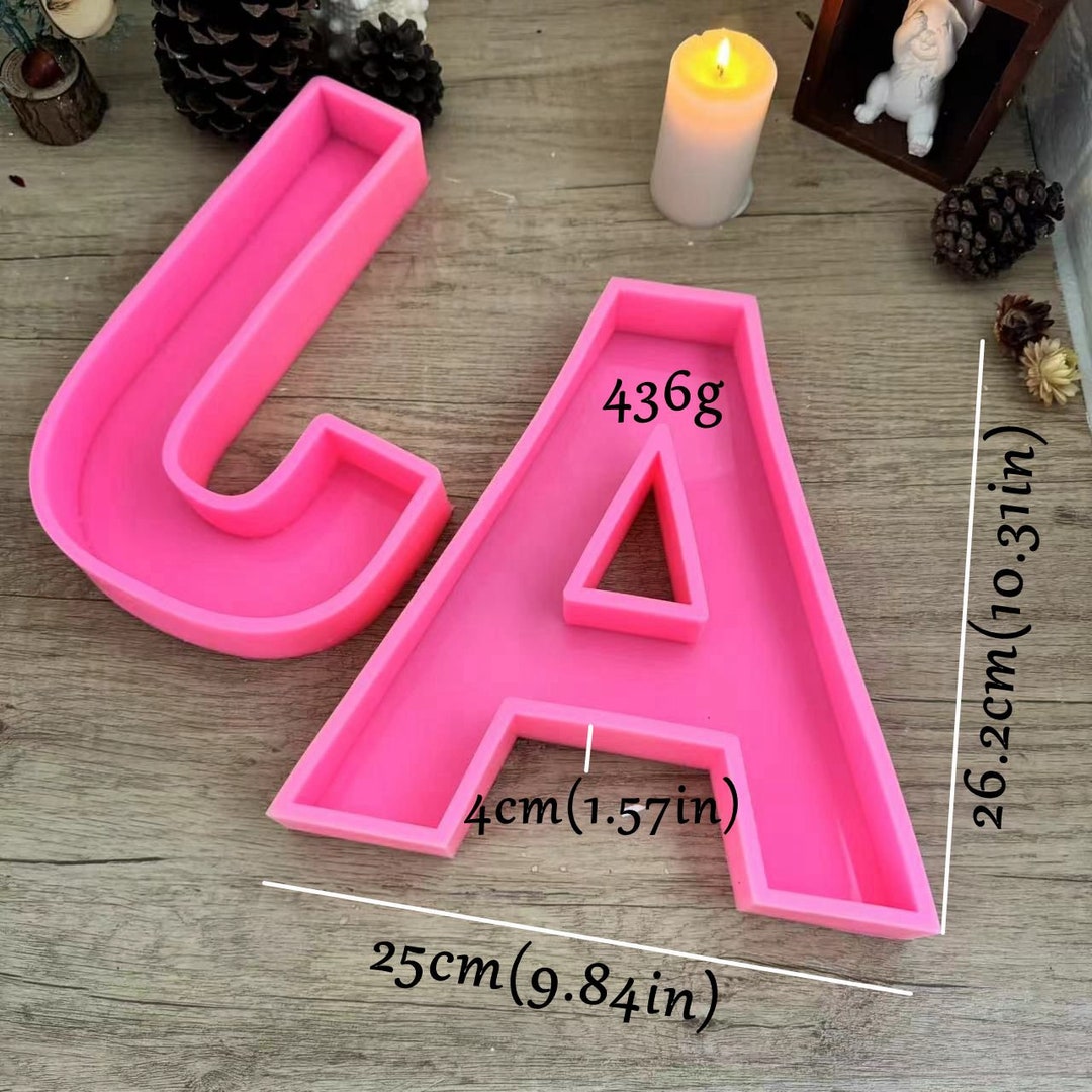 10-inch Letter Resin Mold: Alphabet for Party Decor, Concrete, Plaster ...