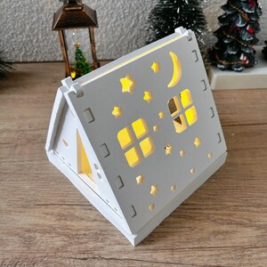 Tent Mold Village House Candle Veseel Mold, Chirstmas House Mold Night ...