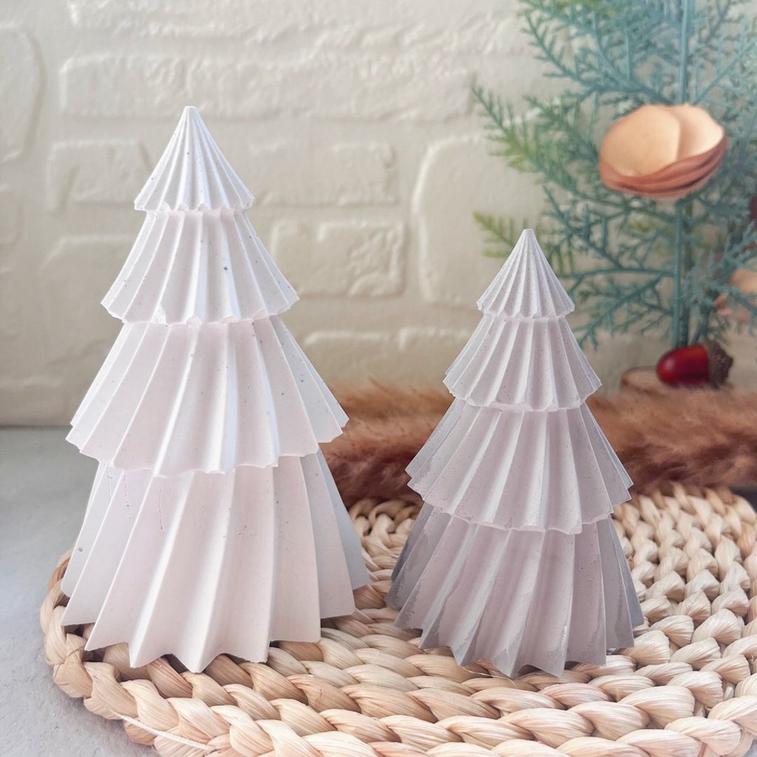 Folding Christmas Tree Silicone Mold: Ornament, Candle, Resin, Plaster ...