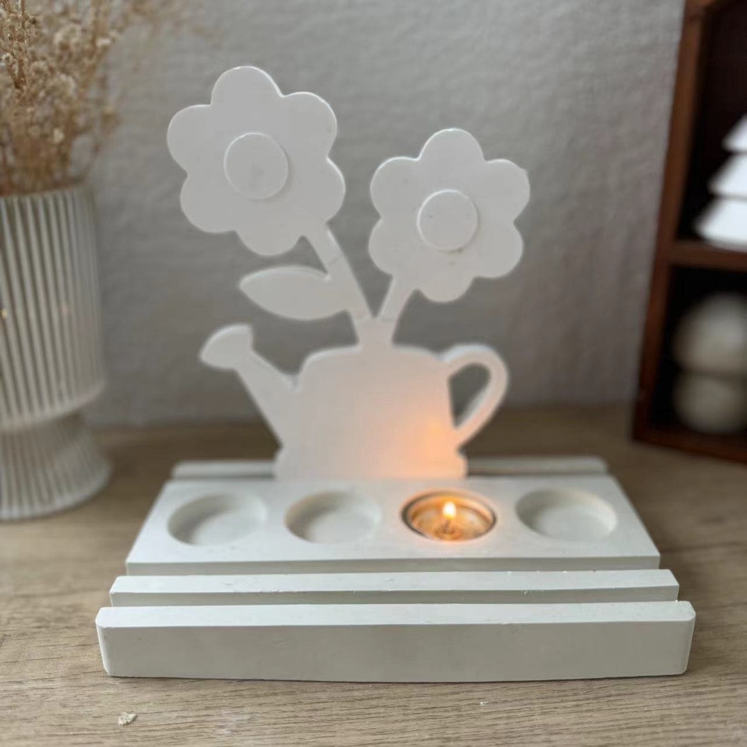 Teapot Mold Inserted Candle Vessel Mold Silicone Mold Conrete Mold ...