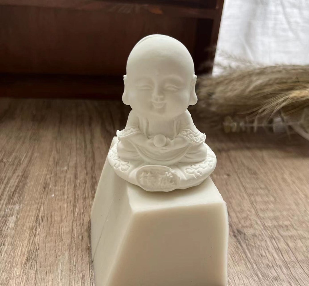 3D Cute Buddha Silicone Mold Aroma Mold Secent Mold Gypsum Mold ...